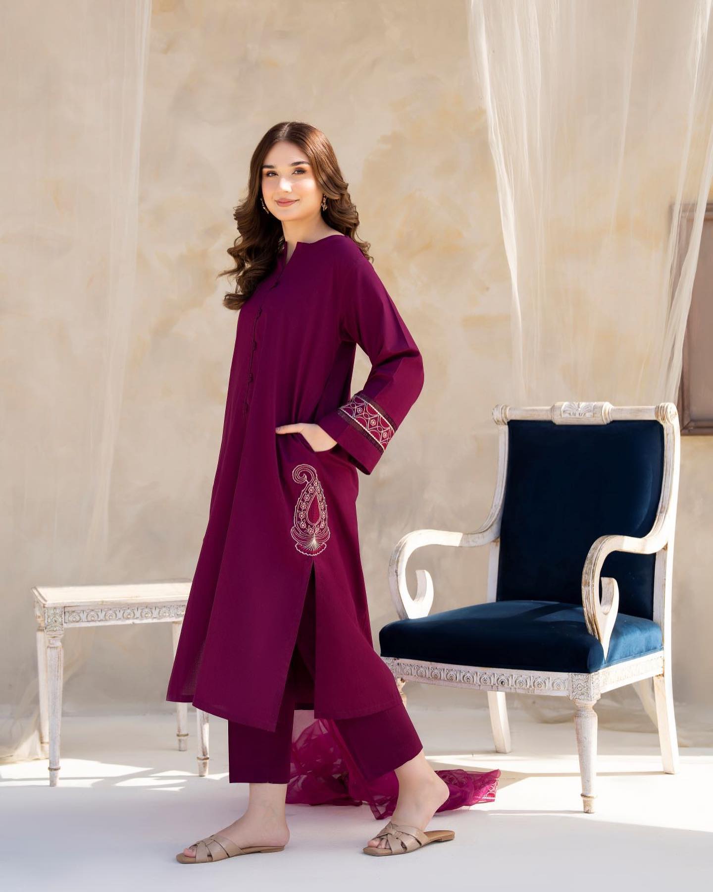 BEST SELLING - 3 PC EMBROIDERED DRESS - SAFOORA – Safoora