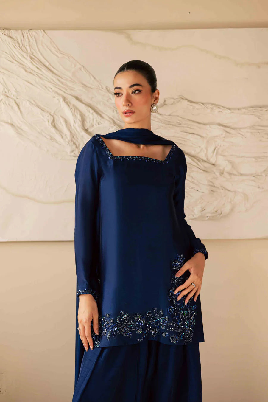 Royal Dusk - 3PC EMBROIDERED DRESS – Safoora